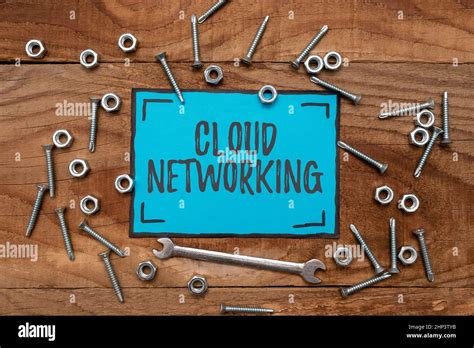 Hand Writing Sign Cloud Networking Internet Concept Is Term Describing