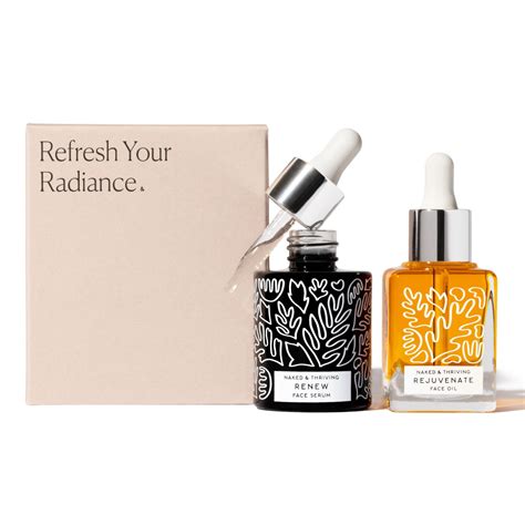 Naked Thriving The Night Set Renew Serum Rejuvenate Oil Ácido