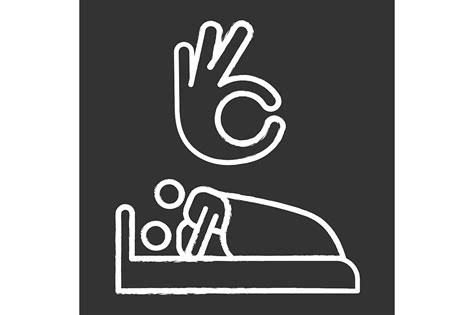 Sexual Consent Chalk Icon Outline Icons ~ Creative Market