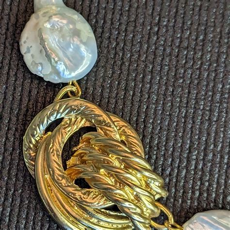 Karine Sultan Jewelry Vintage Karine Sultan 24k Plated Knot Baroque
