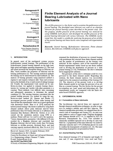 Finiteelementanalysisofajournalbearinglubri Pdf