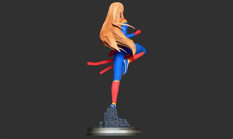 Captain Marvel Stylized Fanart 3d Model By Sinh Nguyen