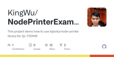 Github Kingwunodeprinterexample This Project Demo How To Use Tojockynode Printer Library