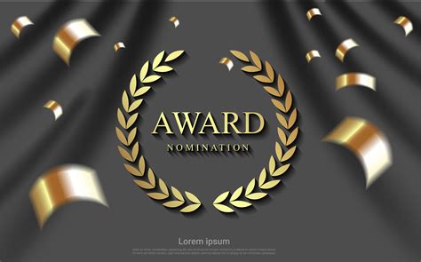 Award Nomination Background With Ribbons And Grey Curtain 1215288 Vector Art At Vecteezy