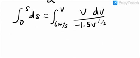 SOLVED A Particle Is Moving Along A Straight Line With An Initial