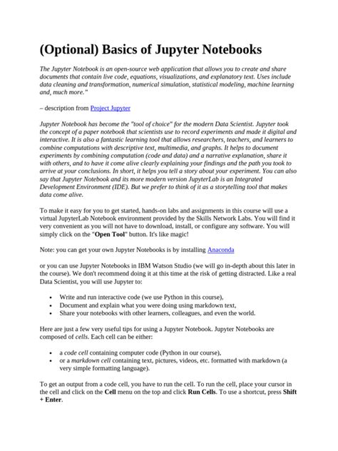 lecture 4 basics of jupyter notebooks pdf