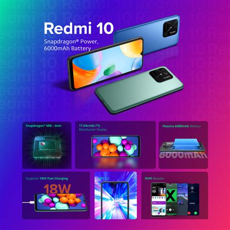 Redmi 10 Midnight Black 6gb 128gb Poojara Telecom World Of