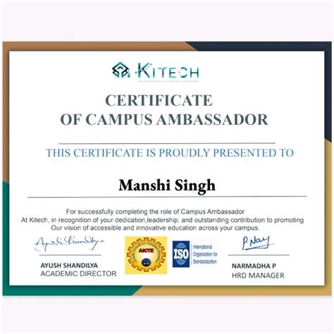 Manshi Singh On Linkedin Campusambassador