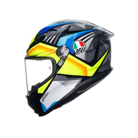 Agv K6 S Kapalı Kask Joan Siyah Mavi Sarı