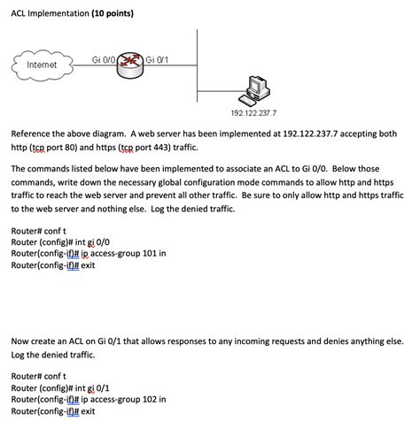 Solved Acl Implementation 10 Points Reference The Above