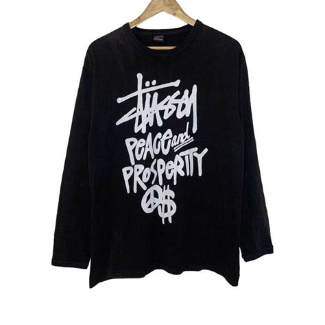 Streetwear × Stussy Rare Vintage Peace And Prosperity Gem