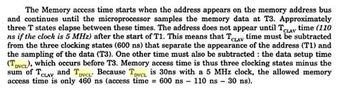 Memory Timing Values For Microprocessor 8086 Electrical Engineering
