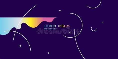 Trendy Abstract Background Composition Of Amorphous Forms And Lines Stock Vector Illustration