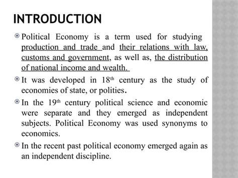 Political Economy Of Pakistan An Introduction Pptx
