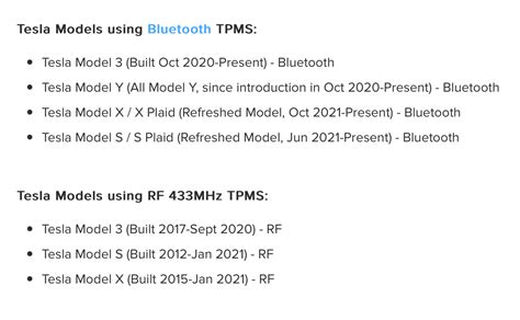 Myp Tpms Compatibility Tesla Motors Club