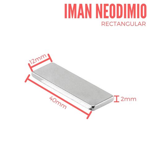 Imán de Neodimio Rectangular x x mm