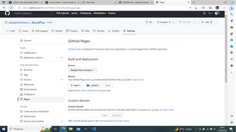 Hospedagem No Github Html E Css Praticando Htmlcss Alura Cursos