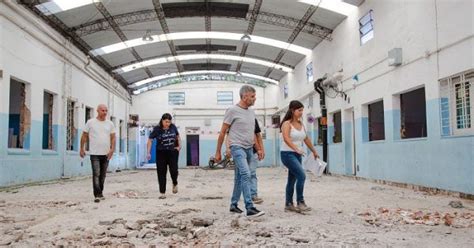 Hurlingham Zabaleta recorrió las obras de la Escuela Primaria y la Escuela Secundaria