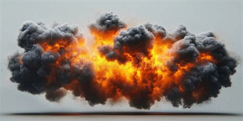 Explosive Fireball Erupting With Smoke And Flames In Dramatic Display