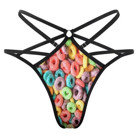 Fruit Loops Open Type Womens Panties Crotch Opening G Strings Thongs Lingeries Underwear