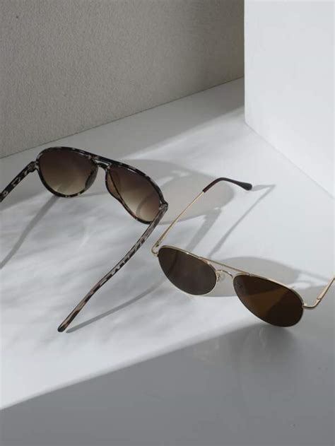 2pairs Aviator Sunglasses Shein Usa