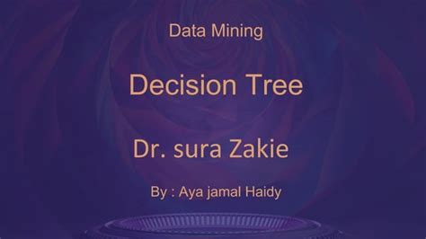decision tree for data mining and computer pdf