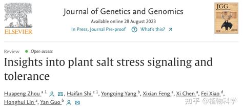 四川大学周华鹏团队和中国农大郭岩团队合作综述植物耐盐机制研究进展 知乎