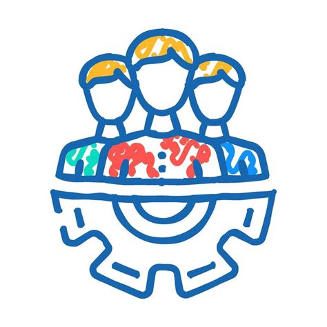 Workforce Planning Business Process Icon Doodle Illustration 49841853