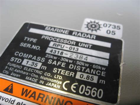 Furuno Rpu 013 Imo Black Box Radar Processor For Far 2127bb System Tested Working Max Marine