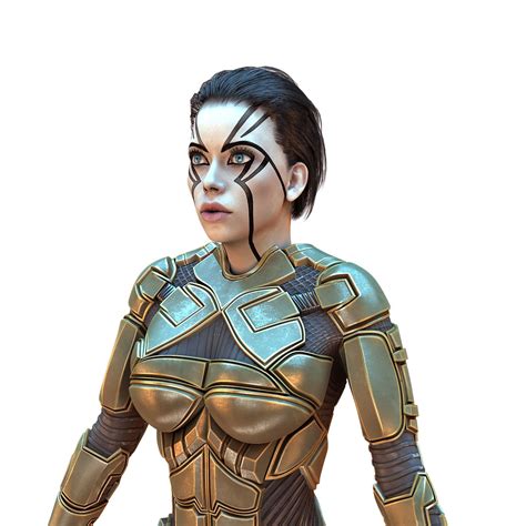 Female Cyborg Low Poly 3d Model 169 Fbx Max Obj Unknown Free3d