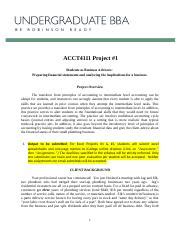 1st Excel Project Project Overview Docx ACCT4111 Project Course Hero