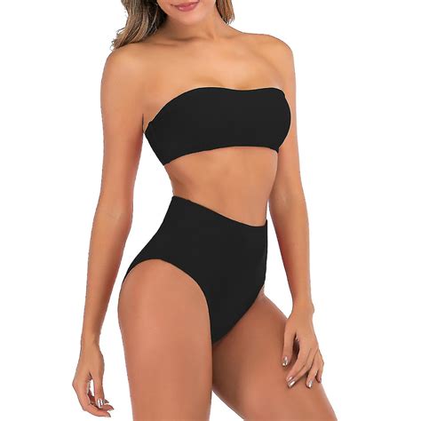 Kvinders Kvindelige Split Badedragt Sexet Høj Talje Plus Size Badedragt Fruugo DK