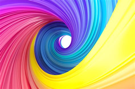 여러 가지 빛깔의 추상적 트위스트 브러시 스트로크 밝은 컬 예술적 나선형 3d 렌더링 이미지 자궁 경부 세포 검사에 대한 스톡 사진 및 기타 이미지 Istock