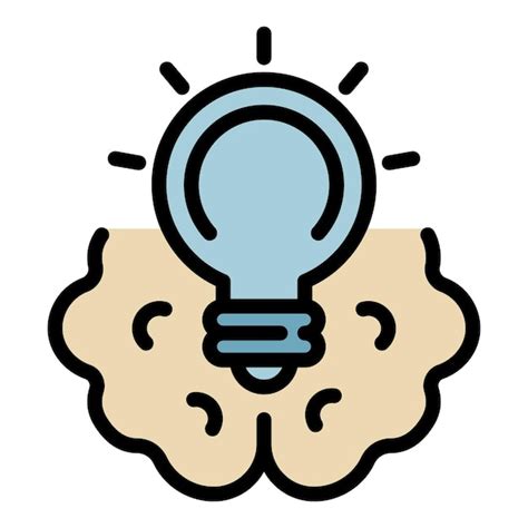 Premium Vector Brainstorming Bulb Idea Icon Outline Brainstorming Bulb Idea Vector Icon Color
