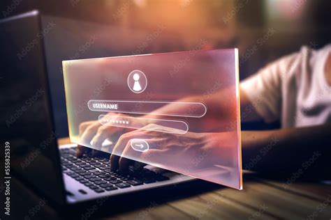 Concept Of Cyber Security User Type Login And Password Keeping User