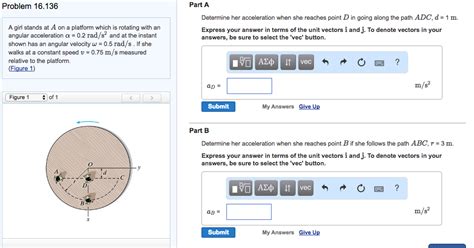 A Girl Stands At A On A Platform Which Is Rotating Chegg