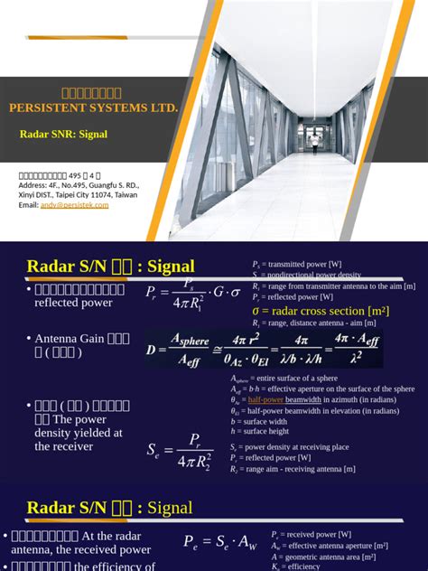 Radar Snr Signal Pdf