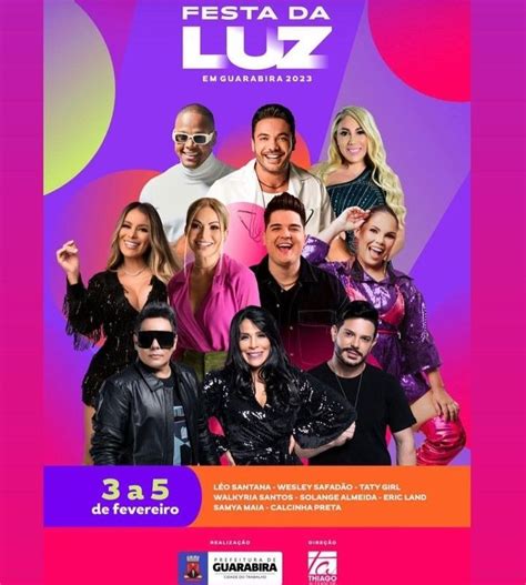 Prefeito de Guarabira confirma atrações da Festa da Luz 2023 Portal