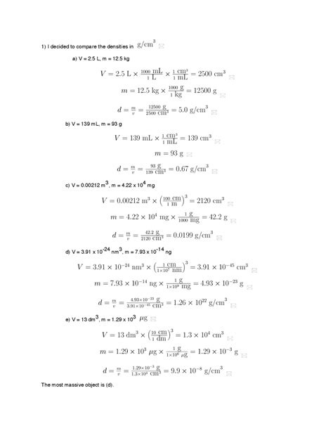 Problems With Solutions General Chemistry I Chem 121 Docsity