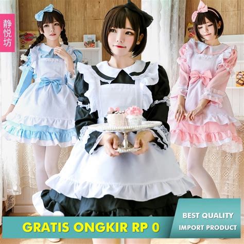 Jual Kostum Cosplay Halloween Alice Dalam Wonderland Maid Cosp Kostum