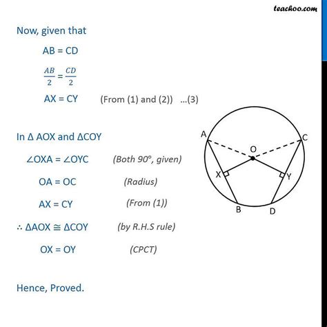 Theorem 95 Class 9 Equal Chords Are Equidistant From The Centre