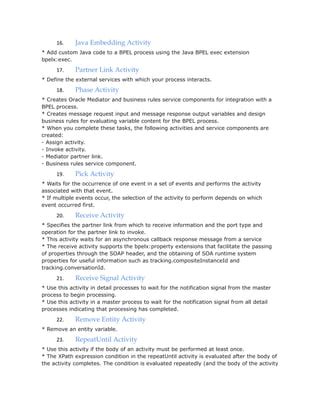 Oracle Soa Activitys DOC