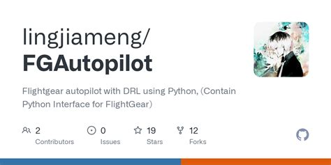Github Lingjiameng Fgautopilot Flightgear Autopilot With Drl Using Python Contain Python
