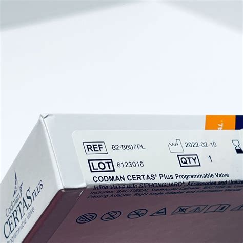 New Codman 82 8807pl Certas Plus Programmable Valve Disposables