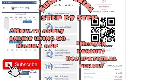Full Tutorial Paano Mag Apply Ng Health Permit Using GO MANILA APP Saan Pwd Mag Bayad YouTube