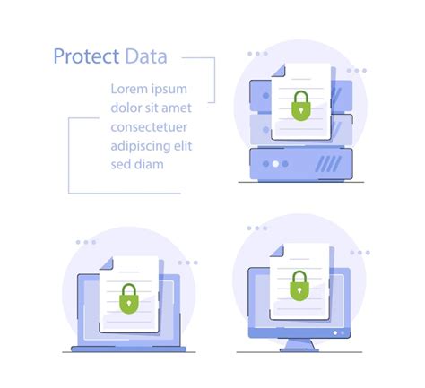 Premium Vector Secure Confidential Document Online Access With