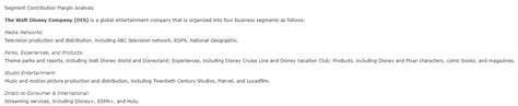 Solved Segment Contribution Margin Analysis The Walt Disney Chegg