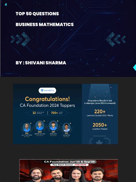 Top 30 Questions Business Maths Pdf Interest Present Value