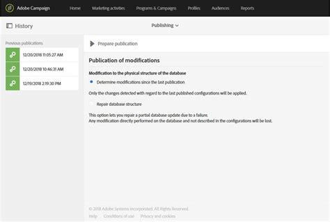 Updating The Database Structure Adobe Campaign