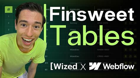 Dynamic Finsweet Tables Using Wized Works With Xano Finsweet Youtube